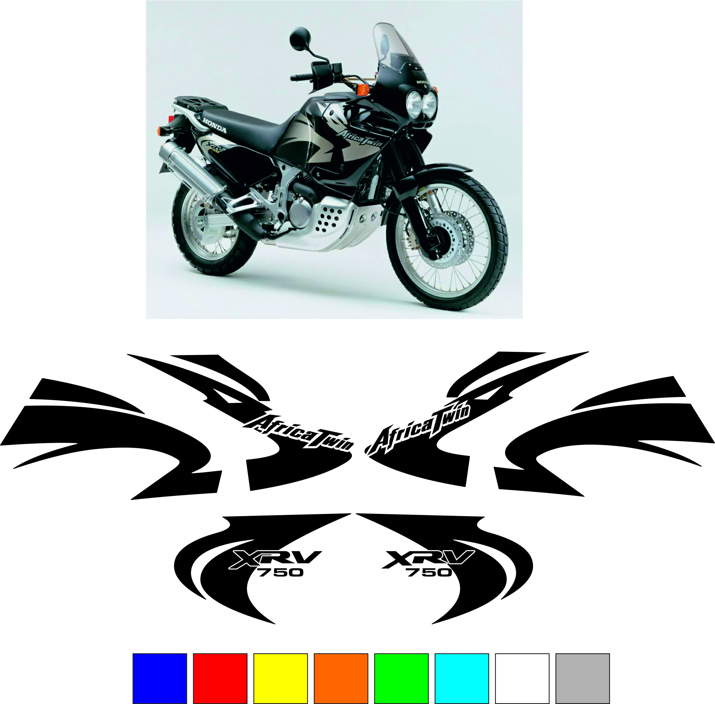 Honda Africa Twin XRV 750 Αυτοκόλλητα Σετ Κωδ. 724 - Frisky.gr | Wear ...